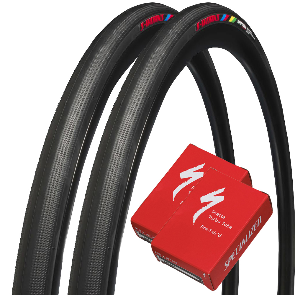 Specialized S-Works Turbo Tyres with Presta Valve Turbo Inner Tubes ...
