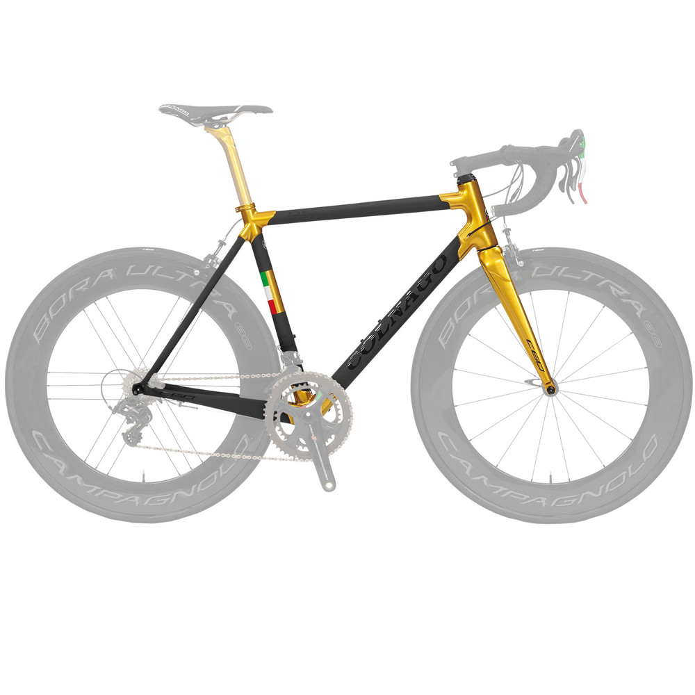 Colnago Limited Edition Dual Routed C60 Frameset Gold Raw Carbon | Sigma Sports