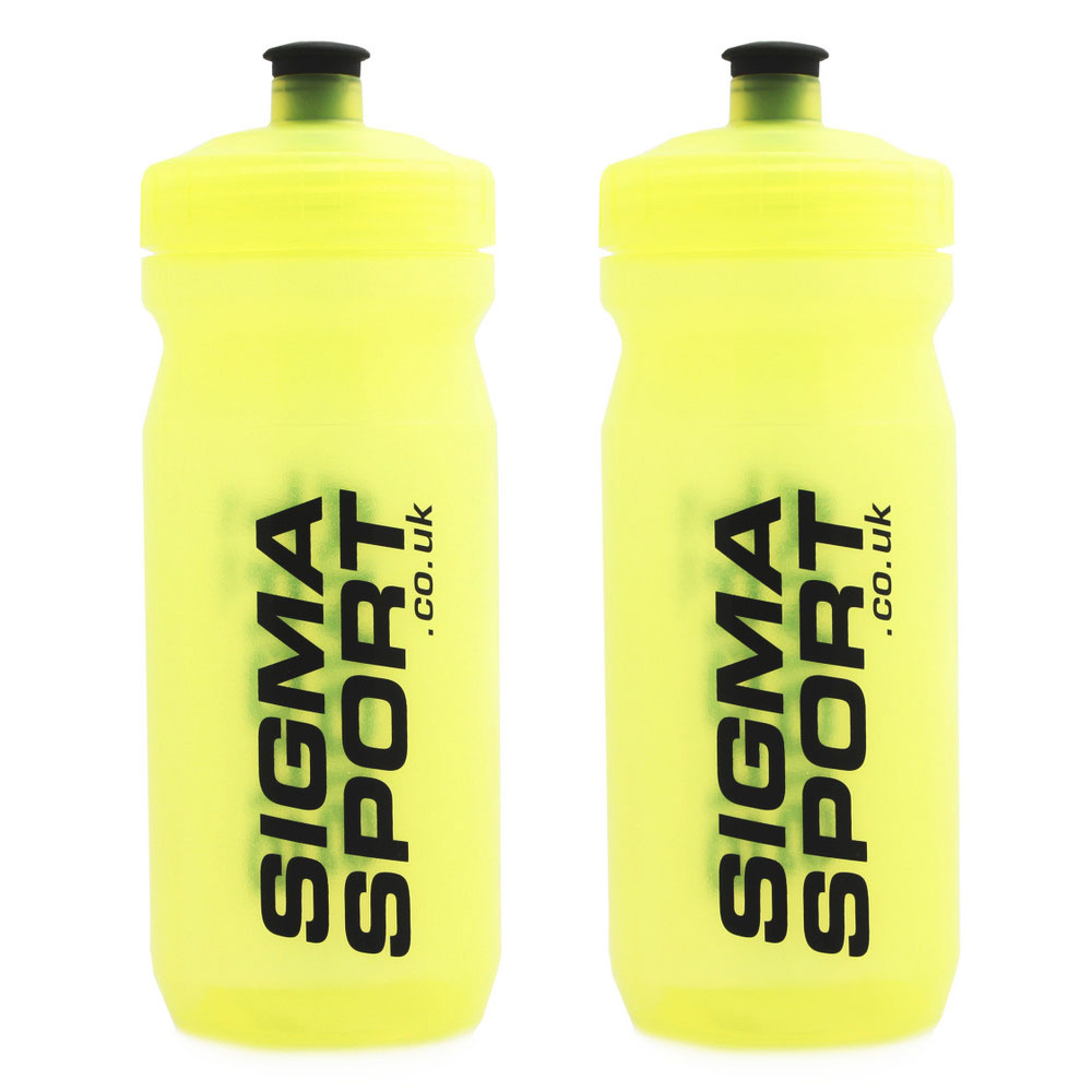 Sigma Sports Team Fluoro Yellow MAX Water Bottle 600ml Twin Pack ...
