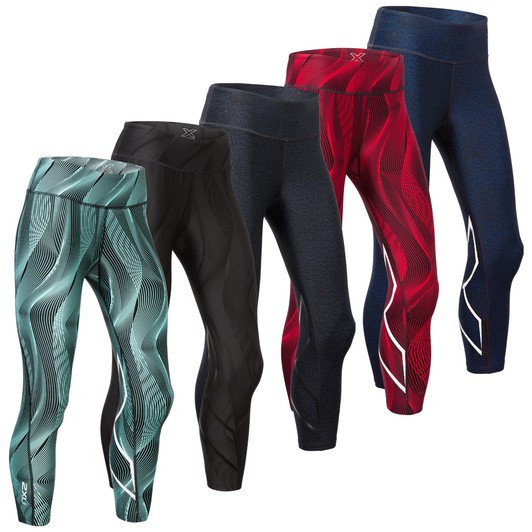 2XU Mid-Rise Print Womens Compression 7/8 Tight | Sigma Sports