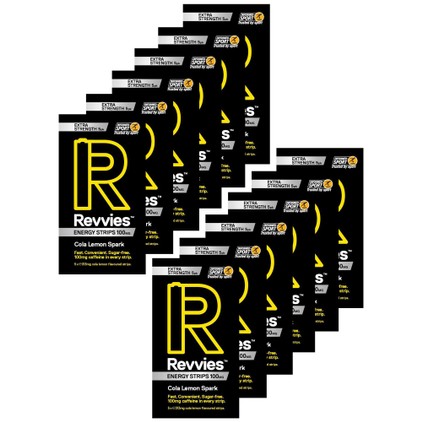 Revvies Energy Extra Strength Strips Box of 12 x 5 Pack | Sigma Sports