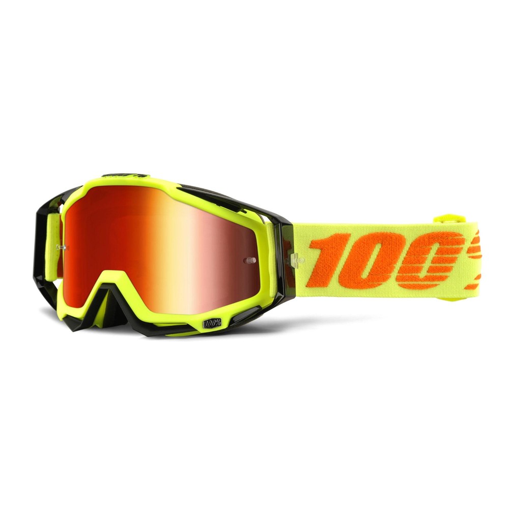 100% Racecraft Goggles with Red Mirror Lens | Sigma Sports
