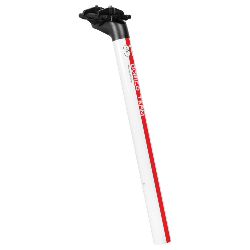 3T Cycling Dorico Team White Red Carbon Seatpost | Sigma Sports