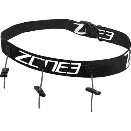 Zone3 Triathlon Race Belt Black/White | Sigma Sports