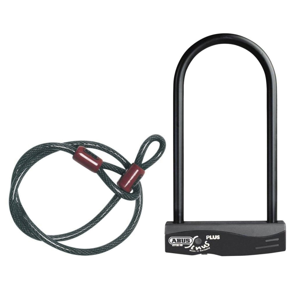 Abus Sinus Plus D-Lock with Cable Sold Secure Silver | Sigma Sports