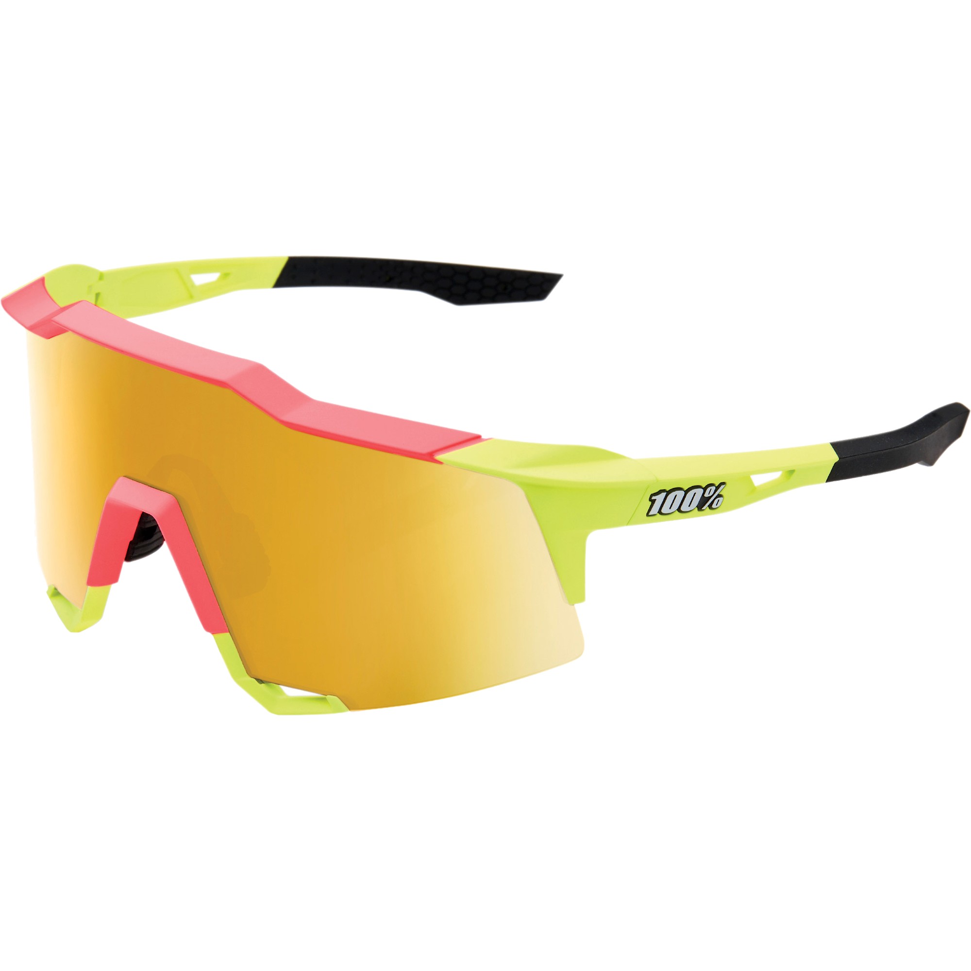 100% Speedcraft Sunglasses with Flash Gold Mirror Lens | Sigma Sports