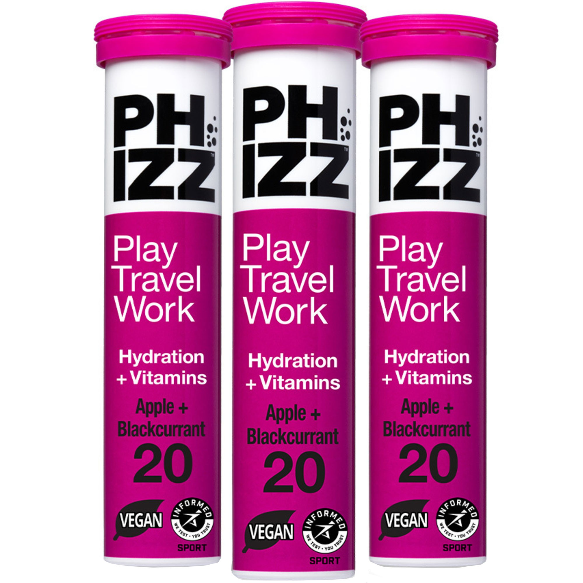 Phizz Electrolyte and Multivitamin Hydration Tablets (20 Tabs) 3 Pack ...