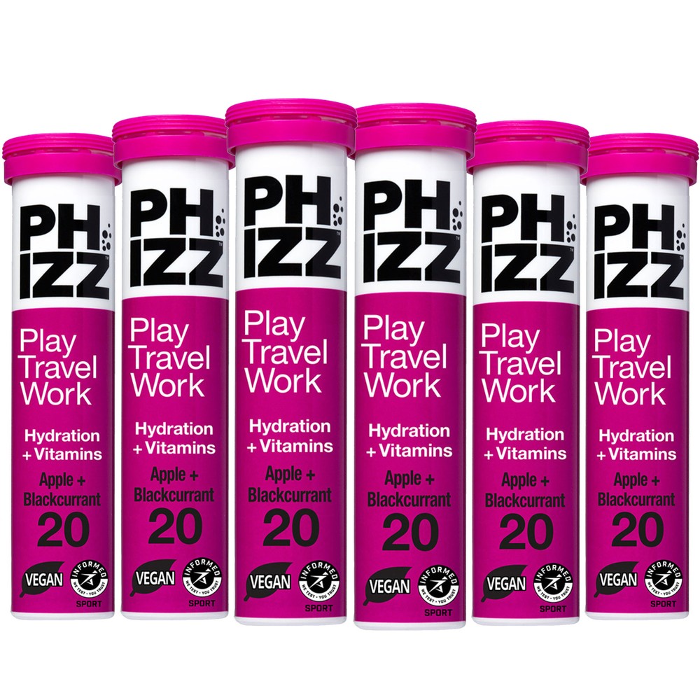 Phizz Electrolyte and Multivitamin Hydration Tablets (20 Tabs) 6 Pack ...