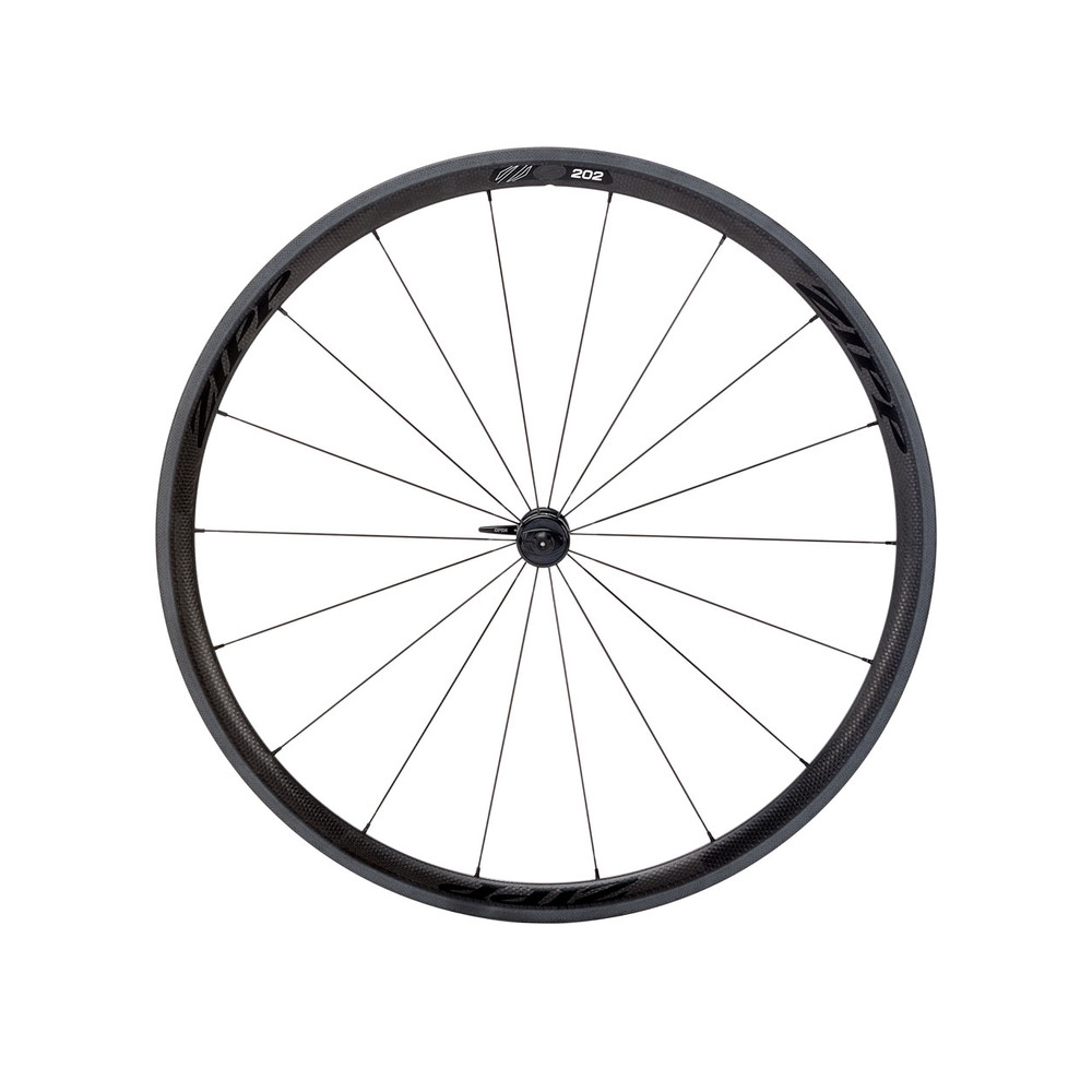 Zipp 202 Tubular Front 18 spokes Black Decal (Special Order) | Sigma Sports
