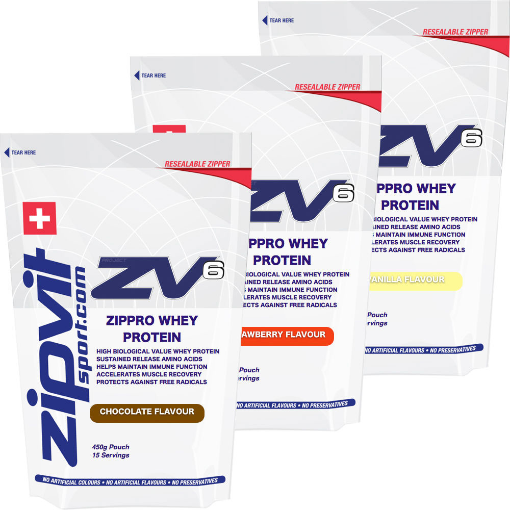 ZipVit Sport ZV6 ZipPro Whey Protein 450g Pouch | Sigma Sports